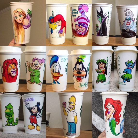 Start Your Day With A Personalized Hand Drawn Disney Cup! - Decor