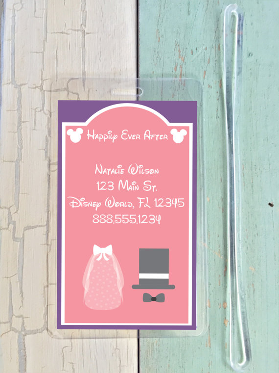 Make Your Bridal Party Feel Special With Custom Disney Luggage Tags ...