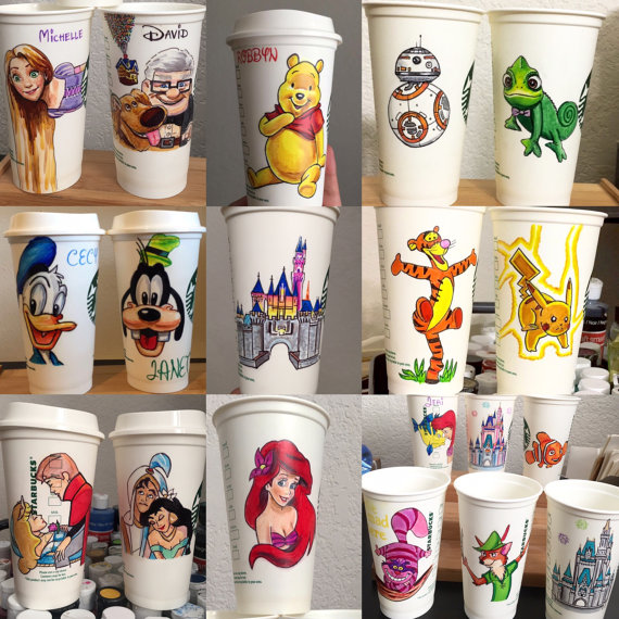 Start Your Day With A Personalized Hand Drawn Disney Cup! - Decor