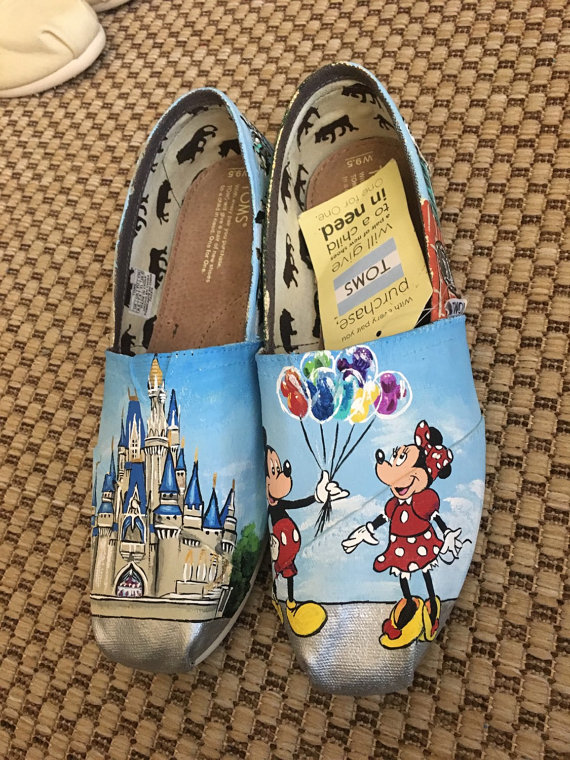 Make Your Feet Happy with these Hand Painted Disney TOMS - Discovery