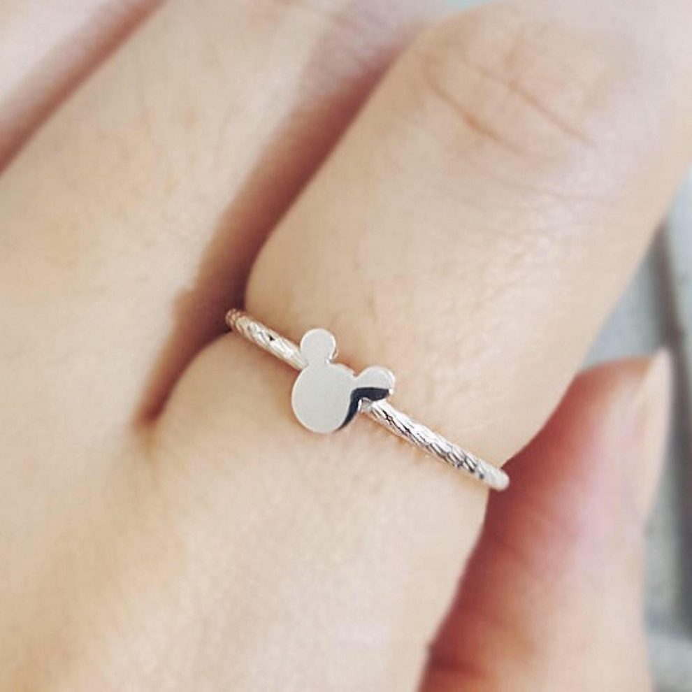 Take a Look At This Super Cute and Unique Silver Mickey Mouse Ring ...