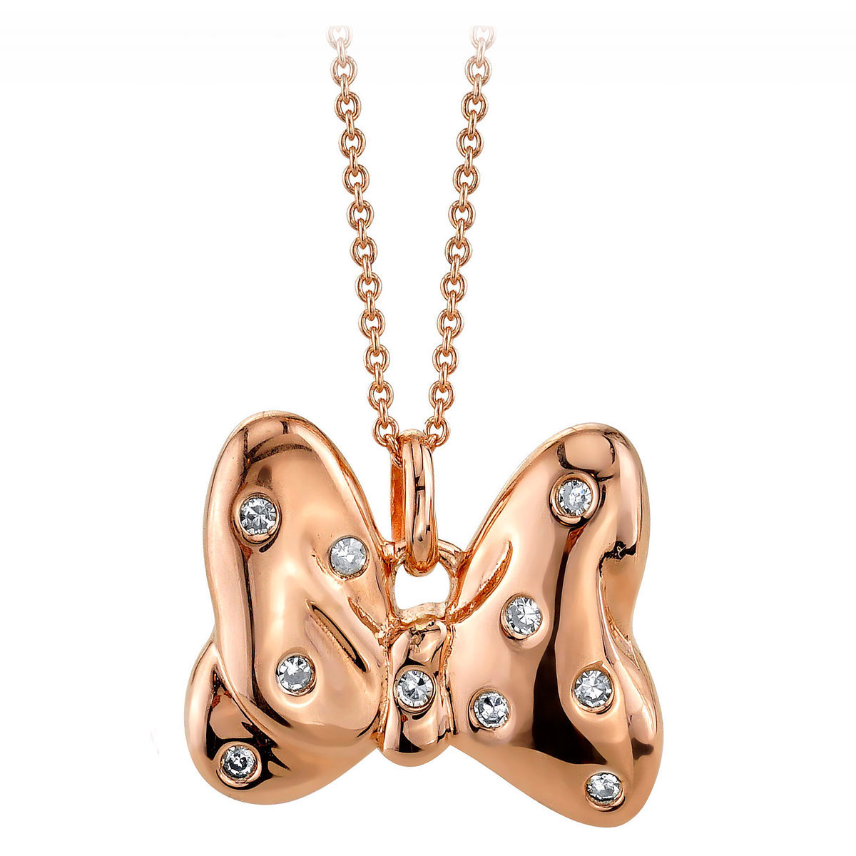 The new Rose Gold Minnie Mouse Bow Necklace is Stunning - Jewelry