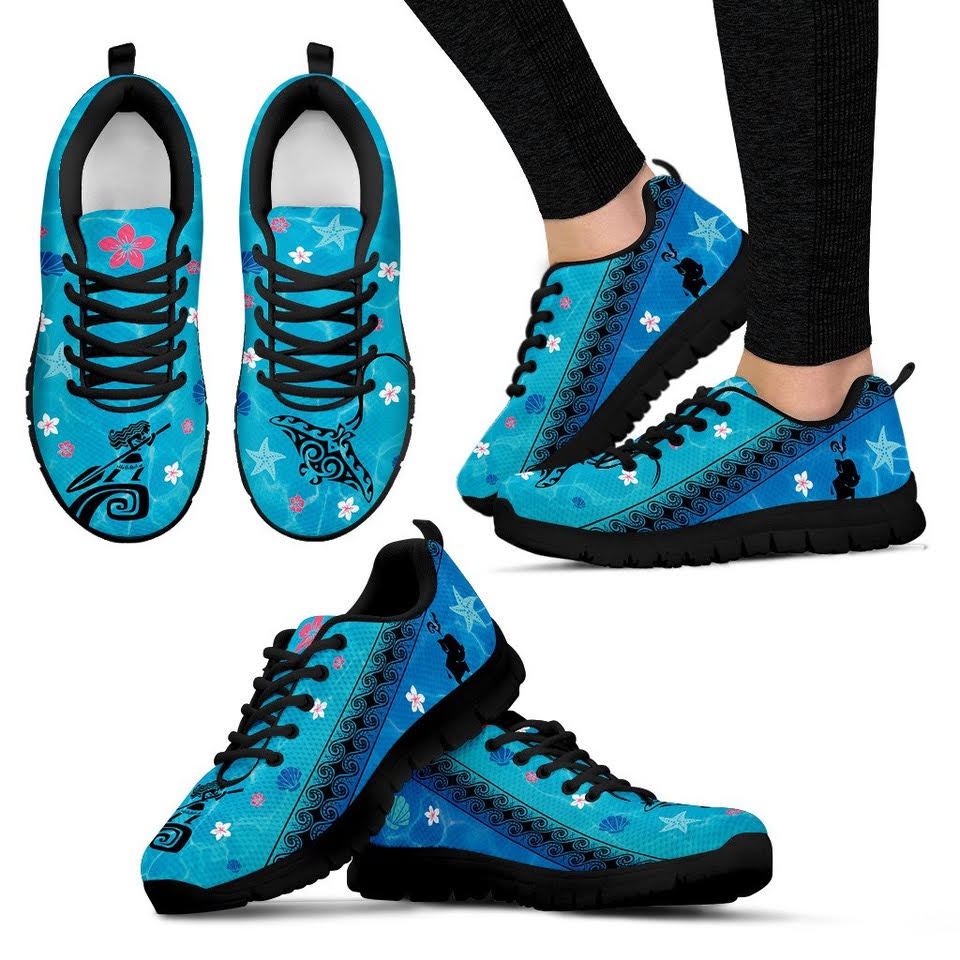 New Vibrantly Gorgeous Moana Sneakers, You're Welcome - Style
