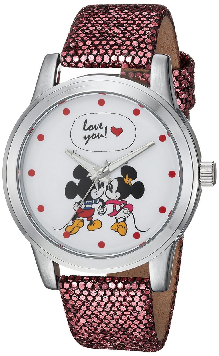 Disney Discovery- Mickey & Minnie "Love You" Purple Quartz Watch ...