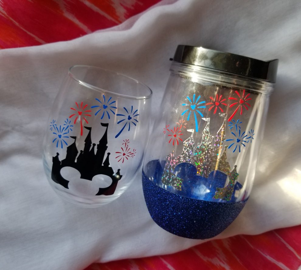 Sparkle And Pop With Americana Disney Glitter Drinkware - Decor