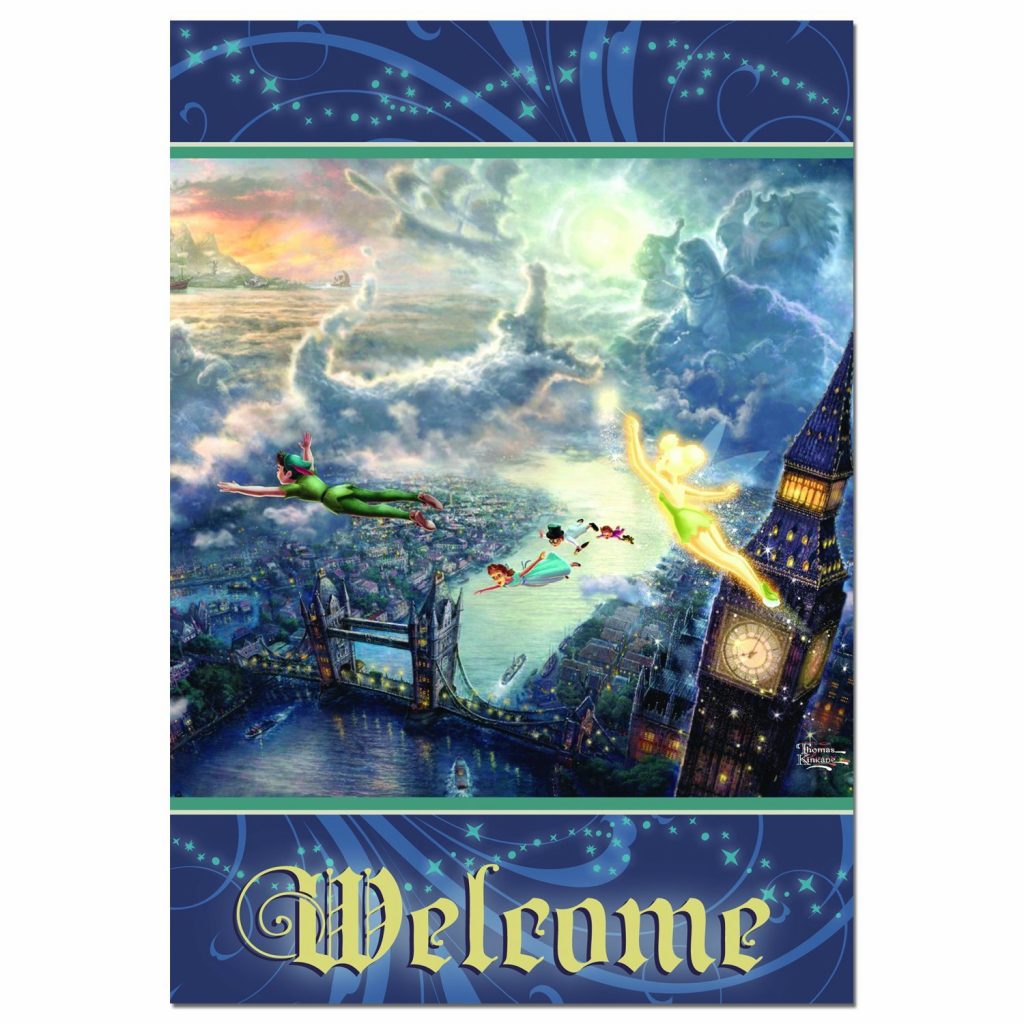 Disney Discovery- Russ Berrie Neverland Welcome Flag - Decor