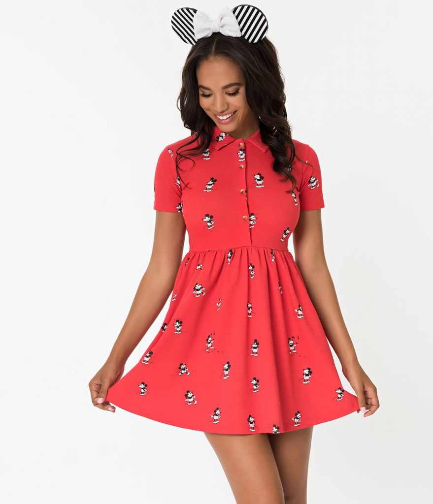 Cakeworthy Vintage Style Red Mickey Dress At Unique Vintage - Fashion
