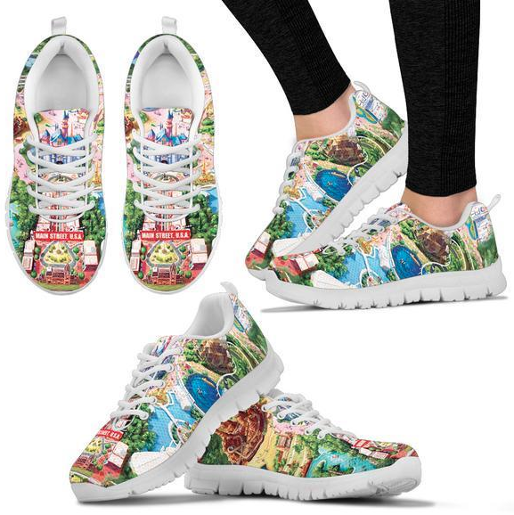 Skip Down Main Street U.S.A. in these Park Map Shoes