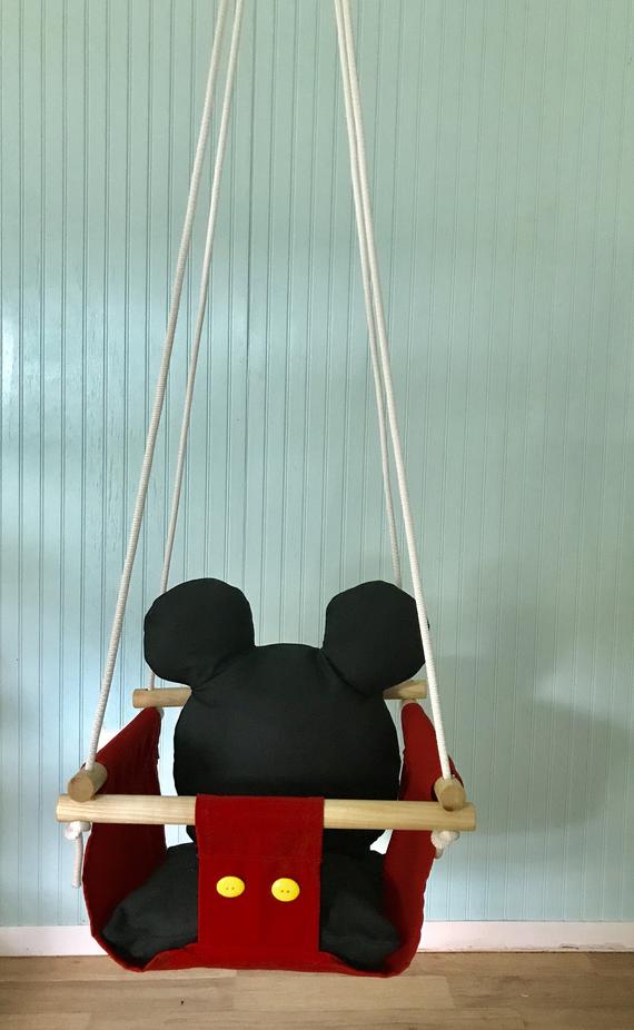 Welcome a New Mouseketeers With This Mickey Mouse Baby Swing - home