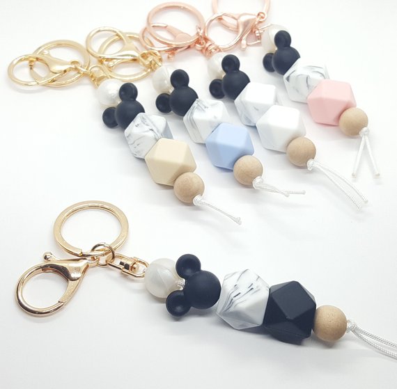 Disney Inspired Silicone Beaded Key-chains - Style