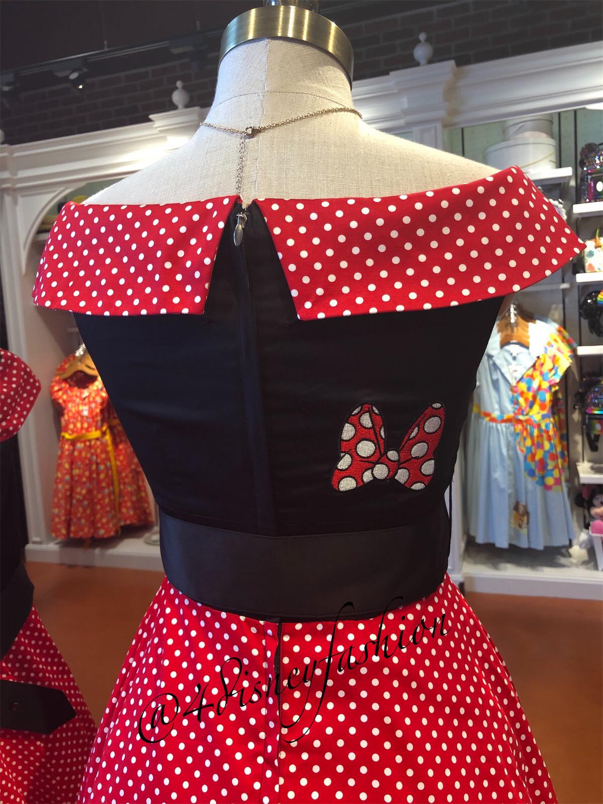 Minnie Mouse Off The Shoulder Dress Spotted At The Dress Shop! - Fashion
