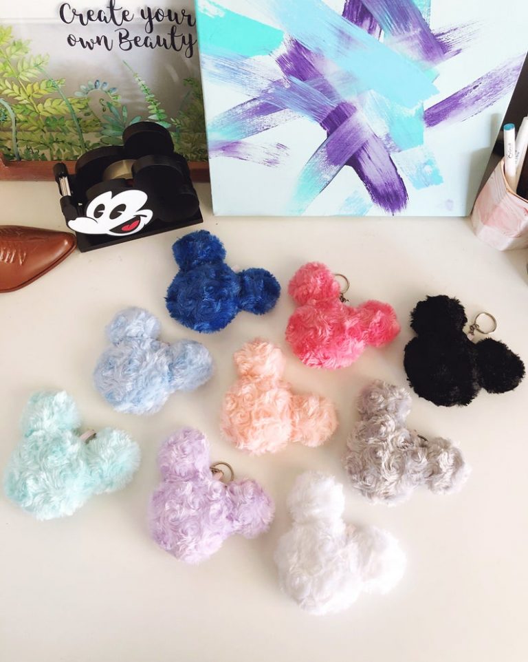 Fluffy Mickey Key Chain For Purses, Backpacks, or Bags - Discovery ...