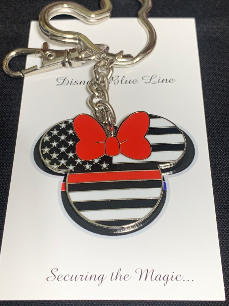 These Thin Line Mickey And Minnie Keychains Are A Magical Way To Honor ...