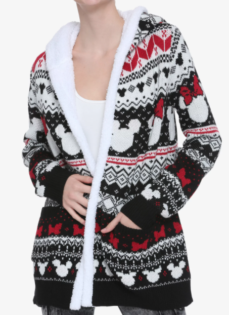 Get Your Cozy on With this Mickey Mouse & Minnie Mouse Cardigan ...