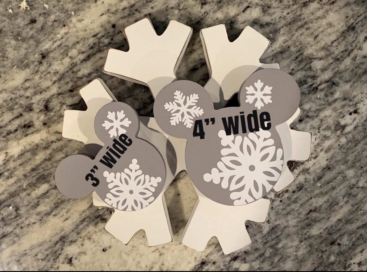 Mickey Mouse Winter Snowflake Decorations