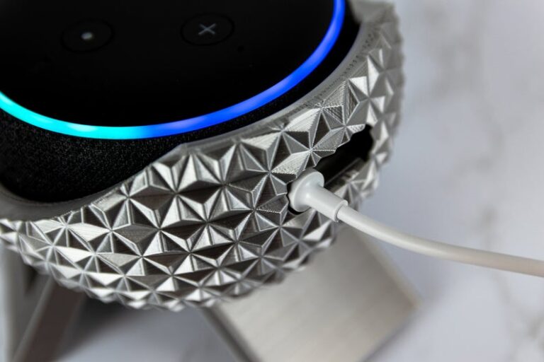 Epcot Spaceship Earth Inspired Amazon Alexa Echo Dot Holder - home