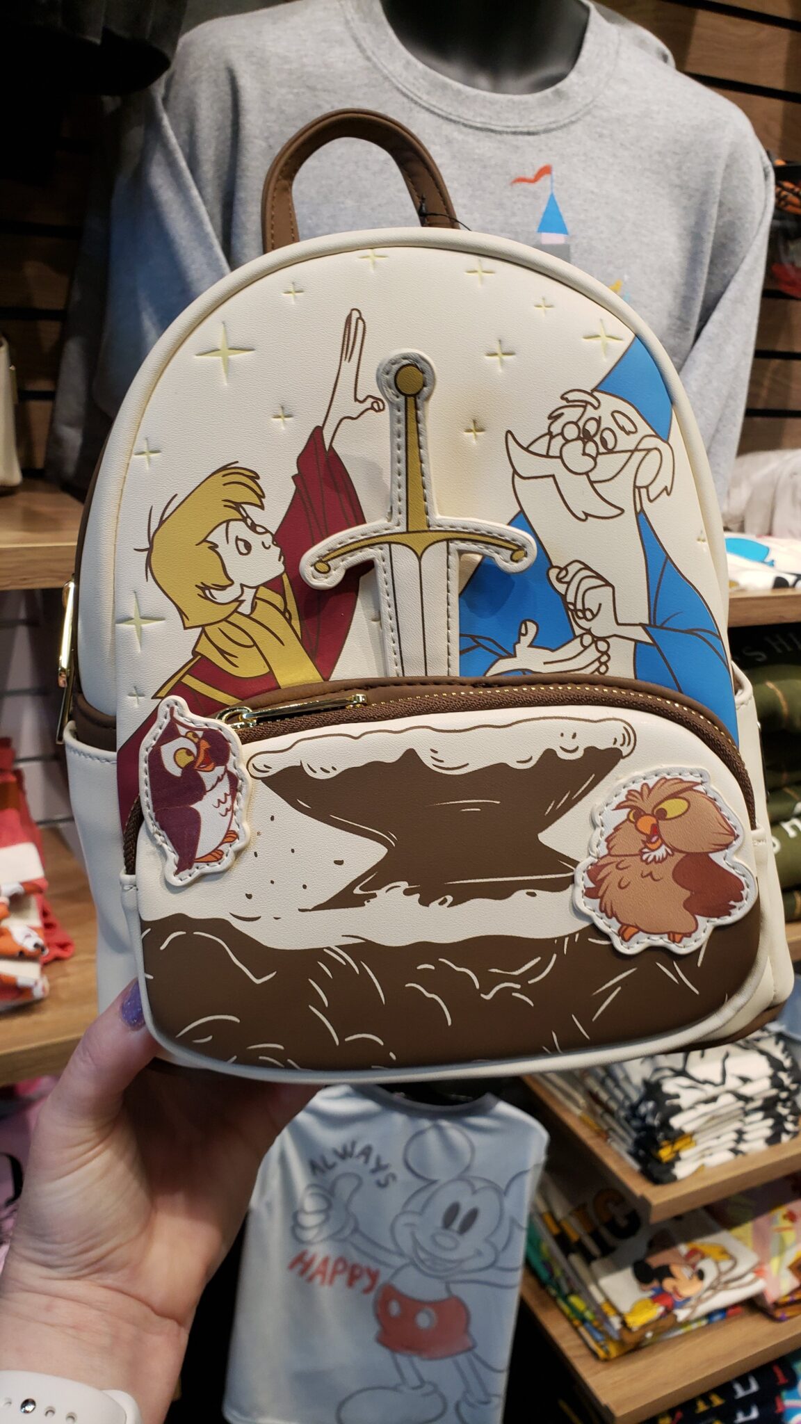 Higitus Figitus! The Sword In The Stone Loungefly Mini Backpack is ...