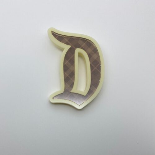 Spice Up Your Fall Sweaters With Flare Printed Gothic "D" Brooches ...