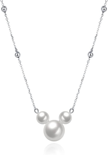 Disney Discovery- Pearl Mickey Icon Necklace - Jewelry
