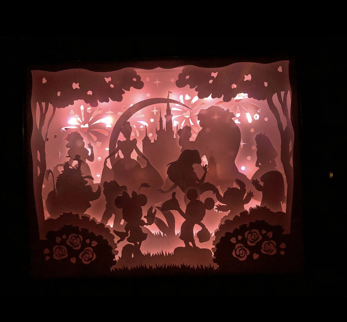 Disney Princess Lighted Shadow Box is A Magical Display Piece - Decor