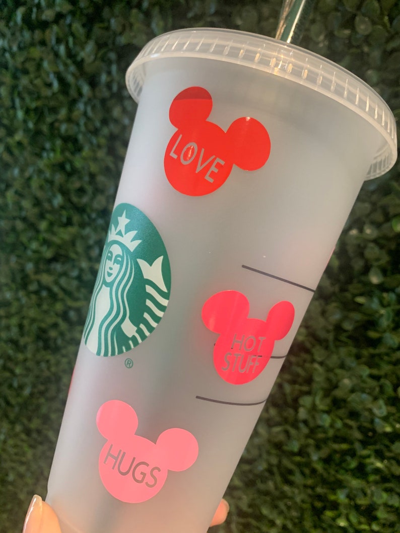 Disney Inspired Valentine's Day Starbucks Cold Cup - Discovery