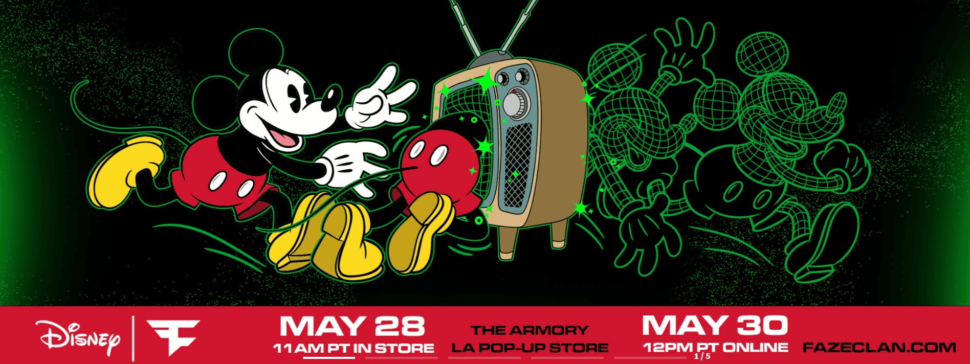 FaZe Clan Introduces "Mickey On The Grid" Apparel Capsule Collection ...