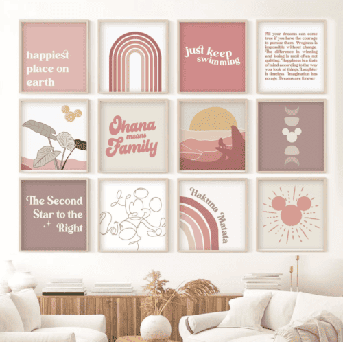 Dress Up a Room with a Boho Disney Gallery Wall - Decor