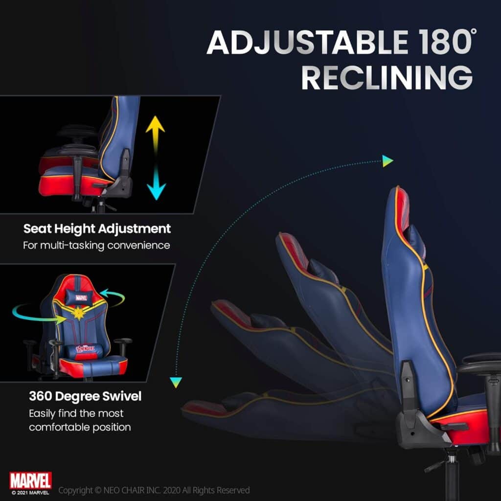 Disney Discovery: Captain Marvel Gaming Chair - Decor