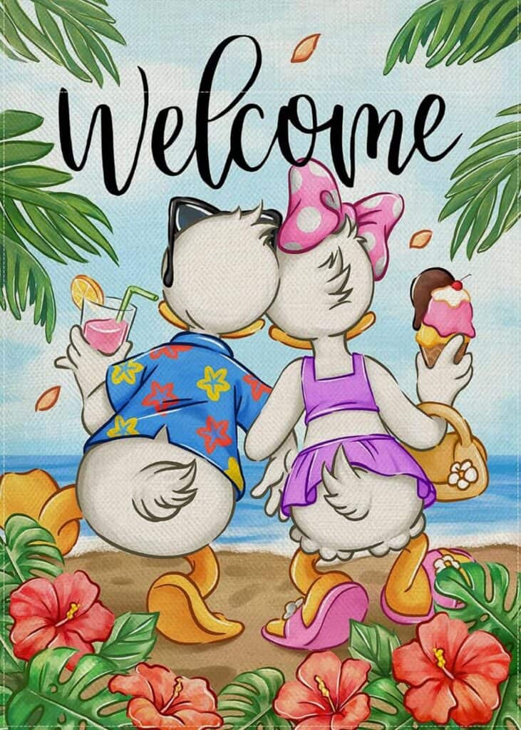 Disney Discovery: Duck Butts Welcome Flag - outdoor