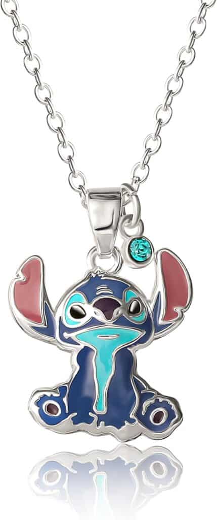 Disney Discovery: Sparkly Stitch Pendant Necklace - Jewelry
