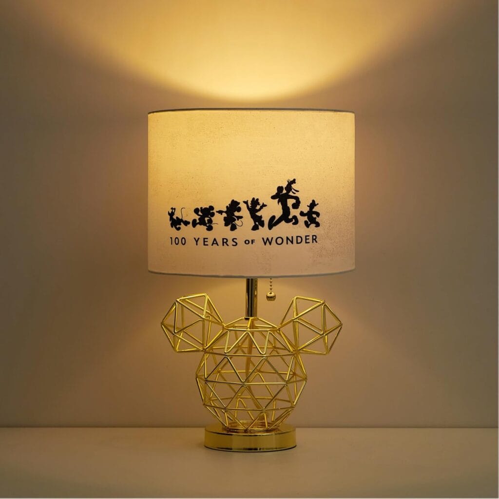 Disney Discovery: Gold Figural Mickey Lamp - home