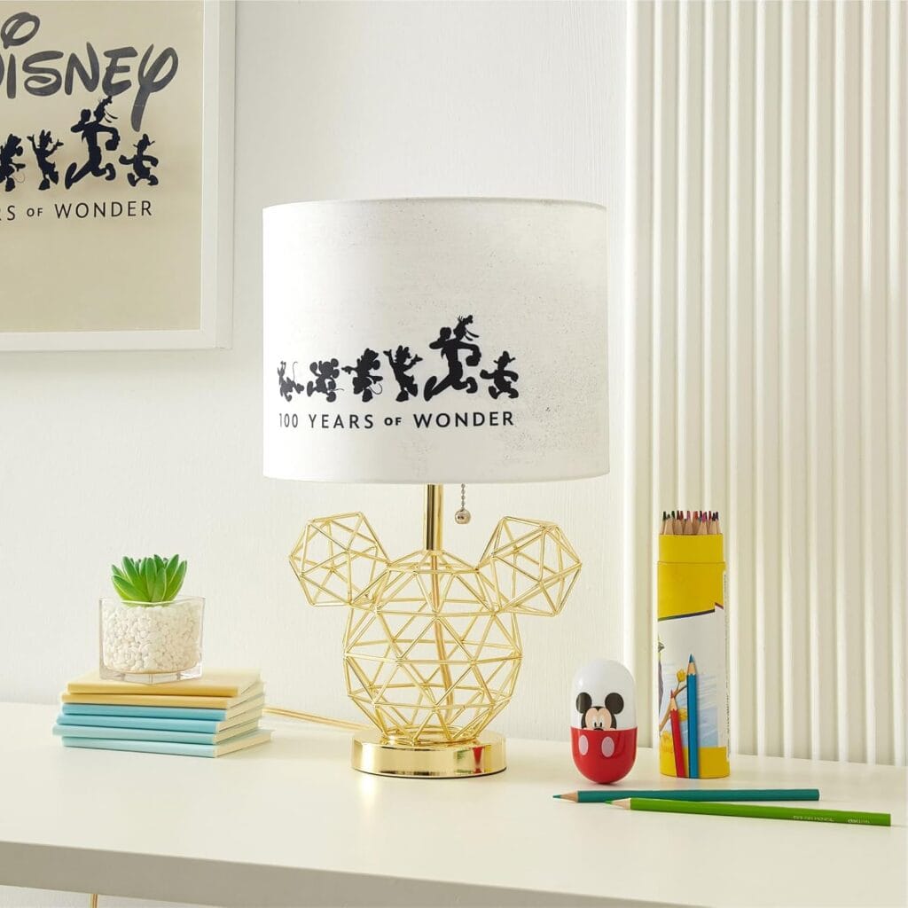 Disney Discovery: Gold Figural Mickey Lamp - home