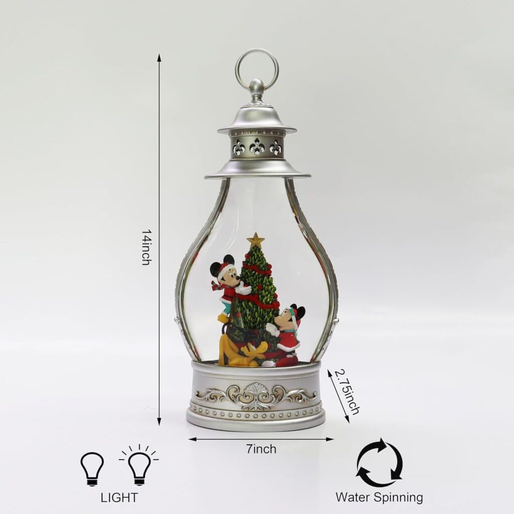 Disney Discovery: Christmas Spinning Glitter Lantern - Decor