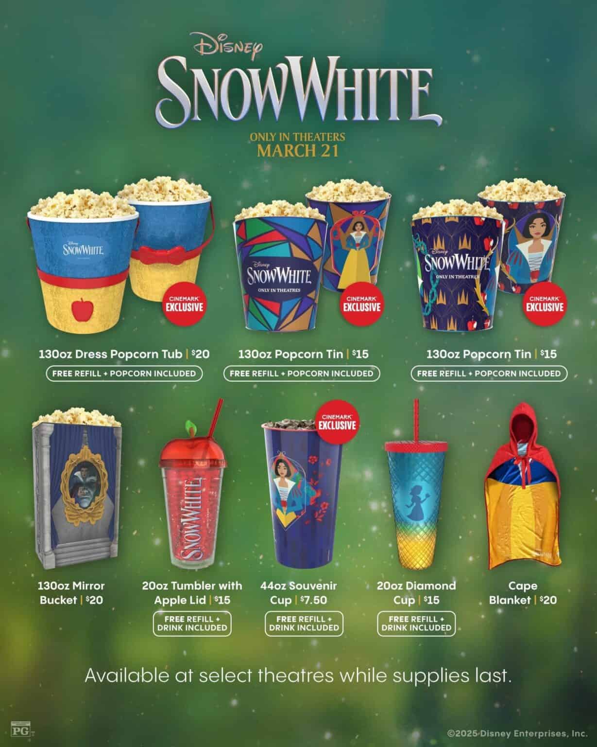 Snow White Movie Merch at Cinemark Theatres - News