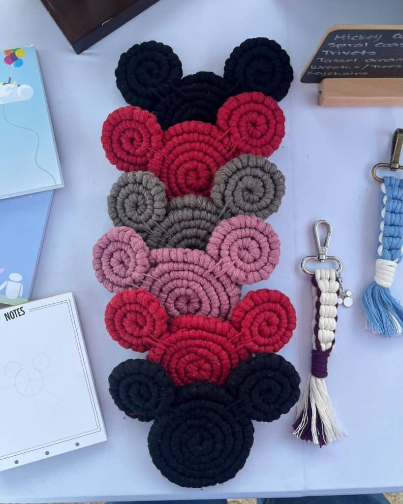 Add Rustic Style with Mickey Shaped Macrame Coasters - Decor